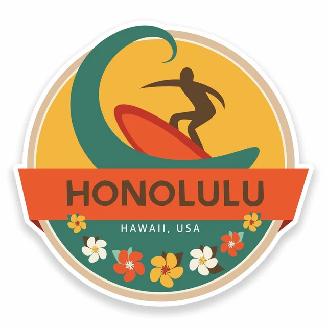 Kira Sticker With Vinyl Stickers Honolulu Hawaii Usa Flag Vinyl Sticker ...