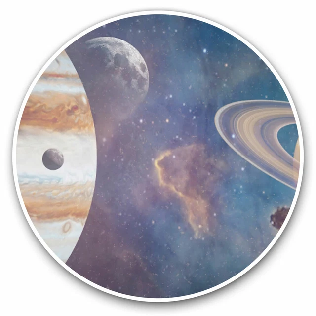 Kira Sticker With Vinyl Stickers -Planets Jupiter Saturn Solar System ...