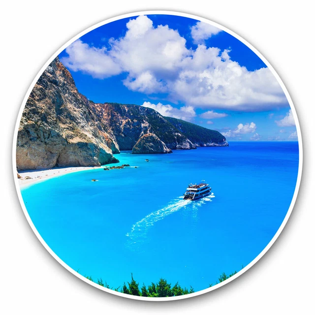 Kira Sticker With Vinyl Stickers -Porto Katsiki Lefkada Greece Travel ...