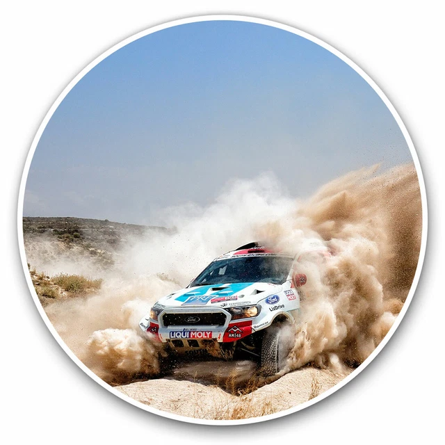 Kira Sticker With Vinyl Stickers -Rally Racing Car In Desert 4X4 Race ...