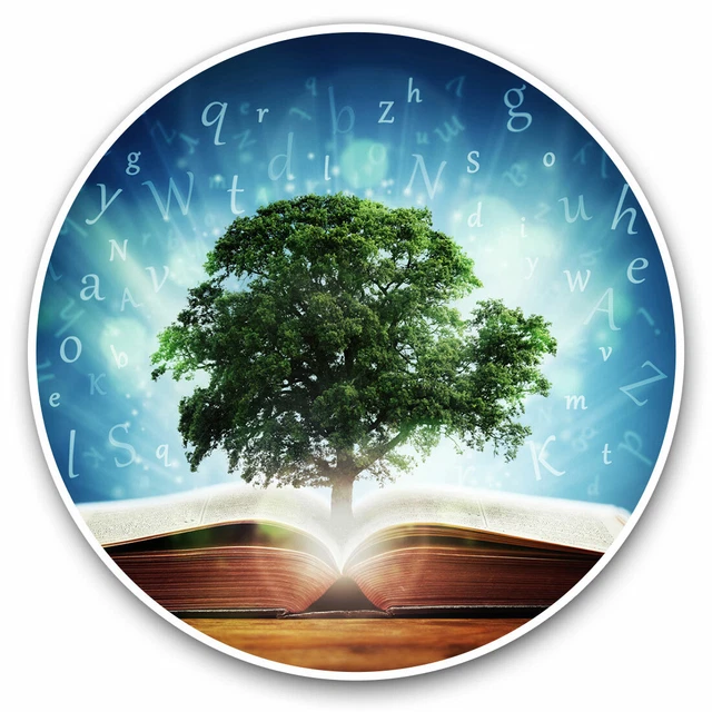 Kira Sticker With Vinyl Stickers - Tree Book Reading English Teacher ...