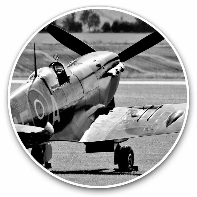 Kira Sticker With Vinyl Stickers -Vintage Spitfire Plane Aviation Cool ...