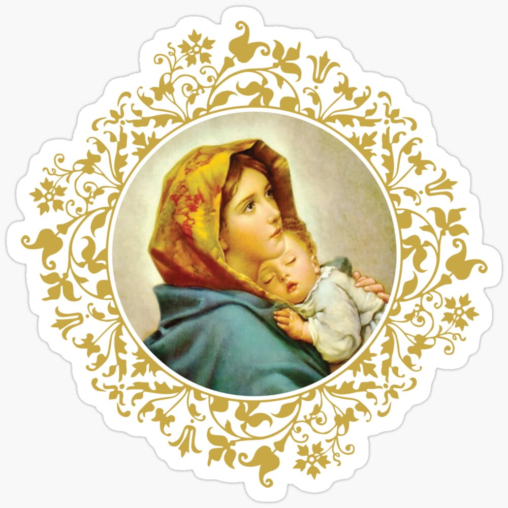 Kira Sticker Virgin Mary With Jesus Child - Perfect Birthday Gift For ...