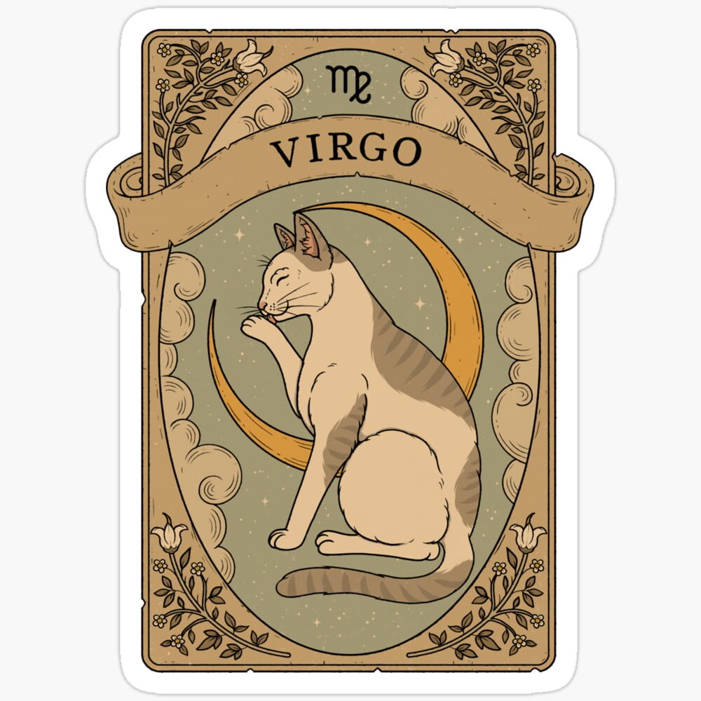 Kira Sticker - Virgo - Cats Astrology Sticker - Single, Trio, Or Squad — Collect Them All ...