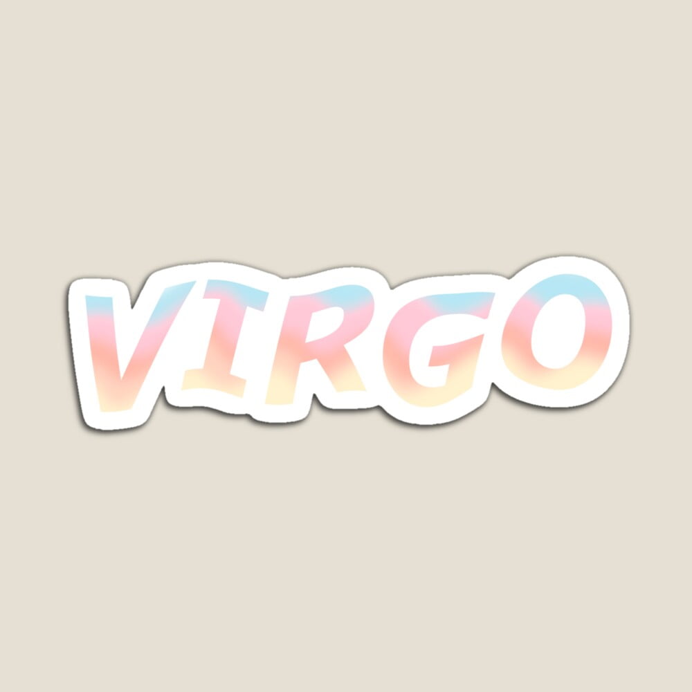 Kira Sticker With Virgo Zodiac Sign Colorful Gradient Sticker ...