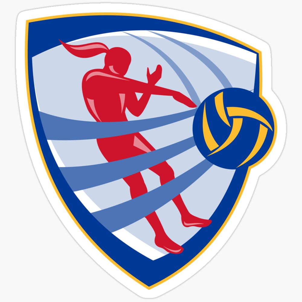 Kira Sticker - Volleyball Playerpiking Ball Crestperfect Sticker Gift ...