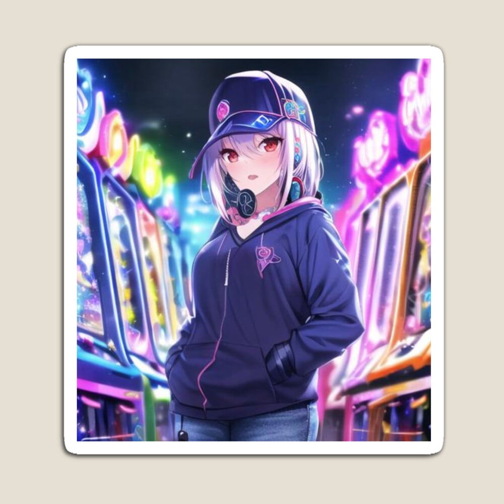 Kira Sticker With Waifu Anime Gamer Girl Las Vegas Edition Decorative ...