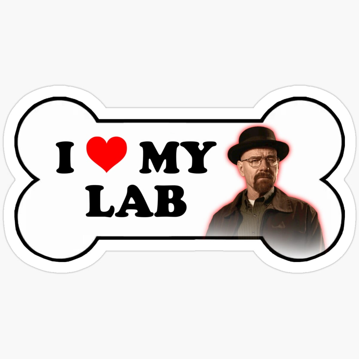 Kira Sticker - Walter White I Love My Lab Breaking Bad Bumper Sticker ...
