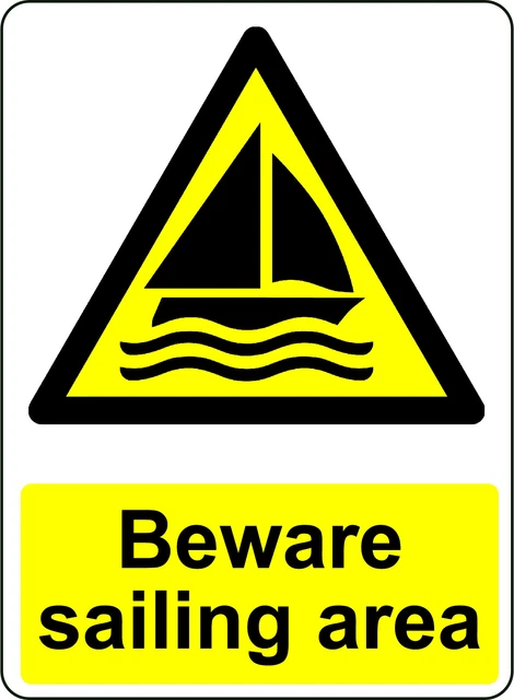 Kira Sticker With Warning Beware Sailing Area Osha Decal Safety Sign ...