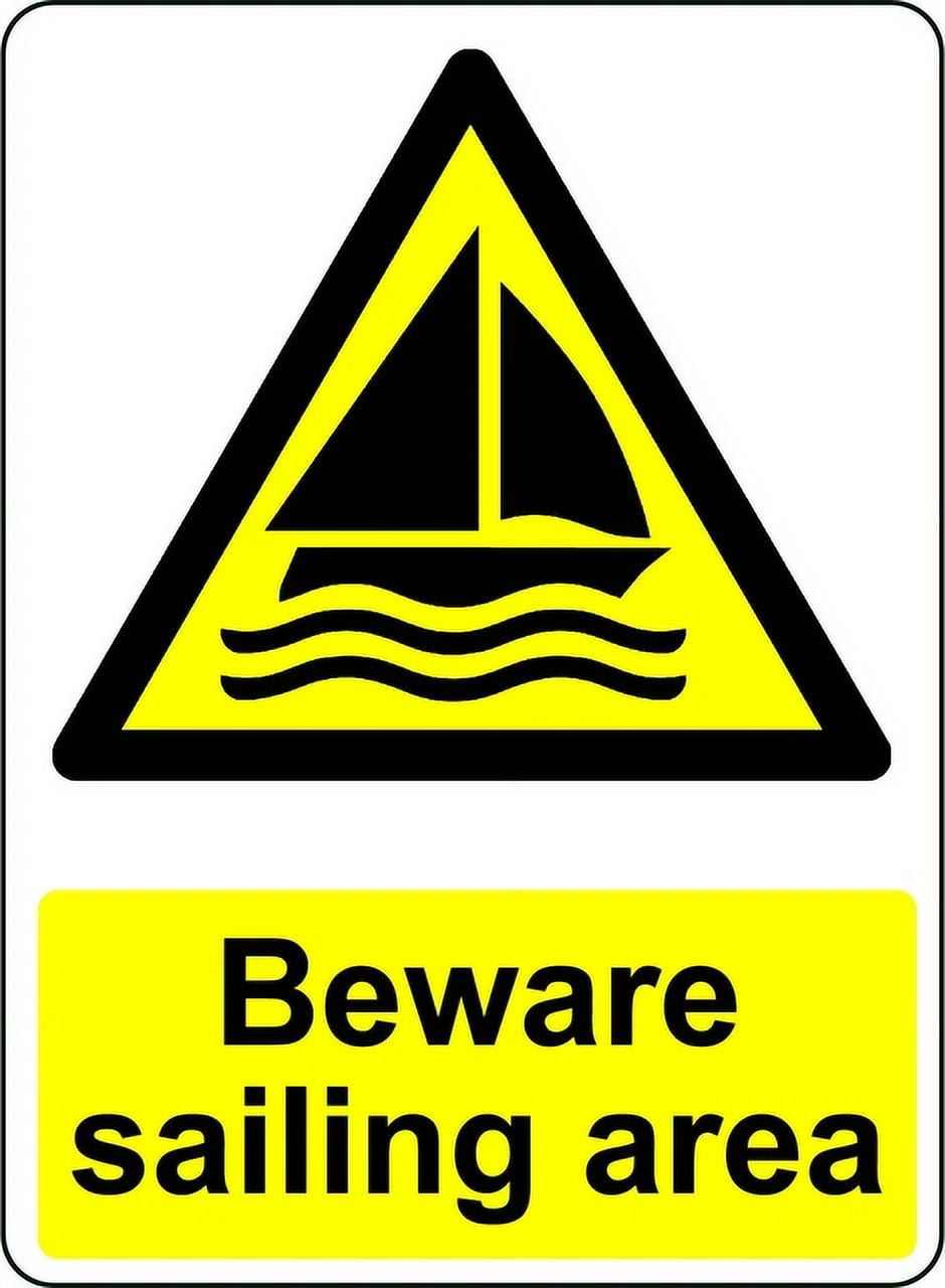 Kira Sticker With Warning Beware Sailing Area Osha Decal Safety Sign Usa Made Decorative Laptop ...