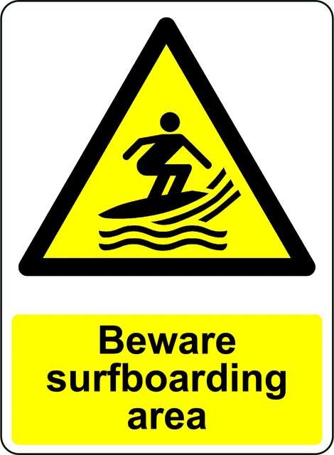 Kira Sticker With Warning Beware Surfboarding Area Drop Osha Decal ...