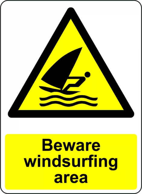 Kira Sticker With Warning Beware Windsurfing Area Osha Decal Safety ...