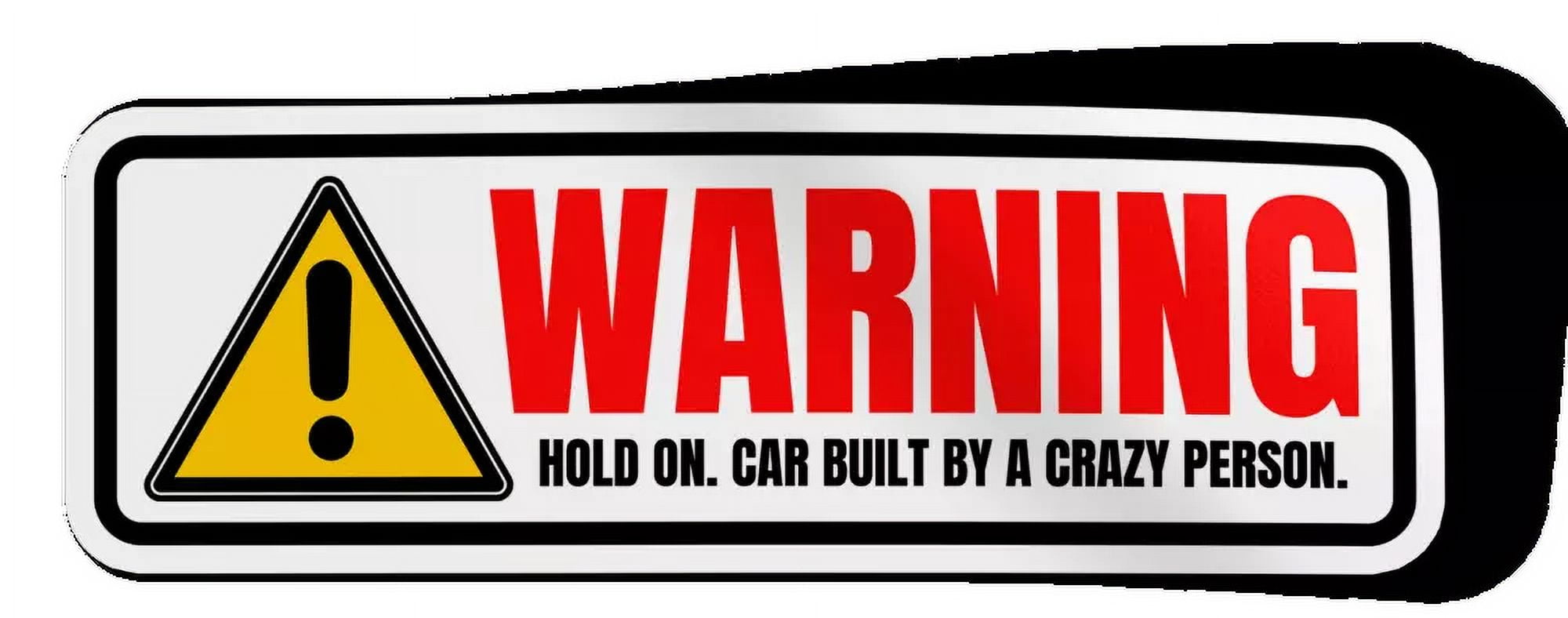 Kira Sticker - Warning Car Built By Crazy For Tumblers, Laptops ...