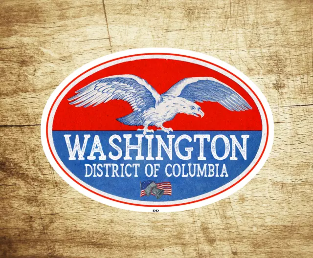 Kira Sticker With Washington Dc Vintage Travel Decal Liberty Flag Eagle ...
