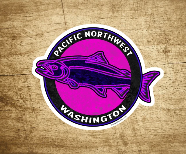 Kira Sticker With Washington Pacific Northwest Decal / Tribal Salmon ...