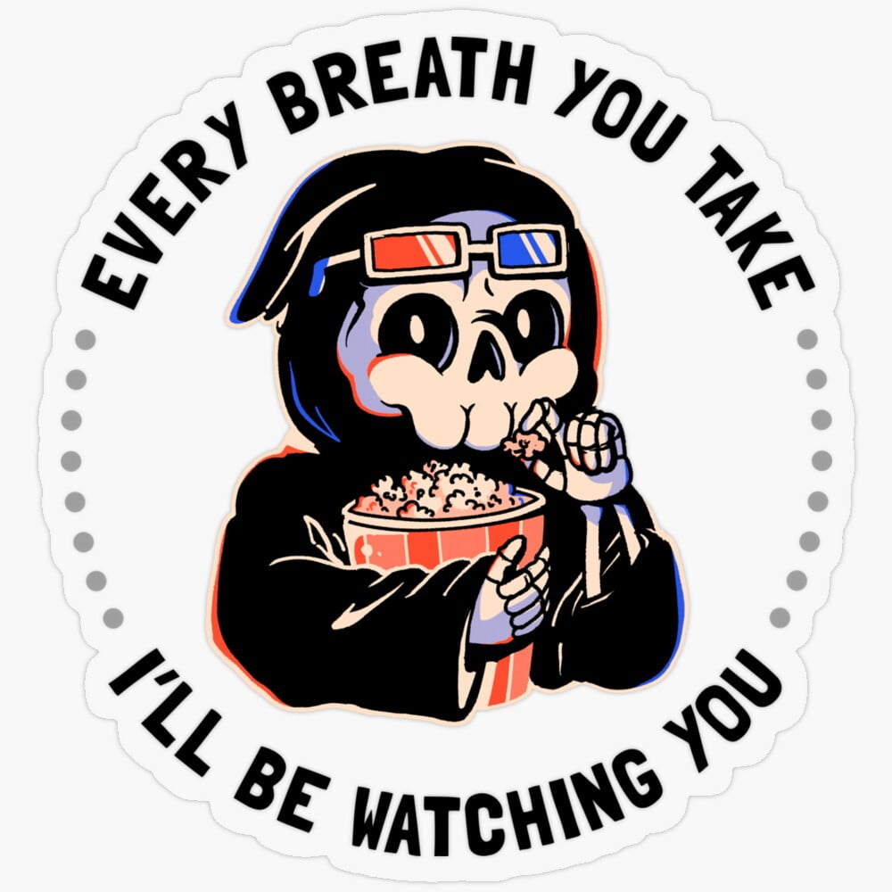 Kira Sticker With Watching You - Cute Creepy Skull Gift Decorative ...