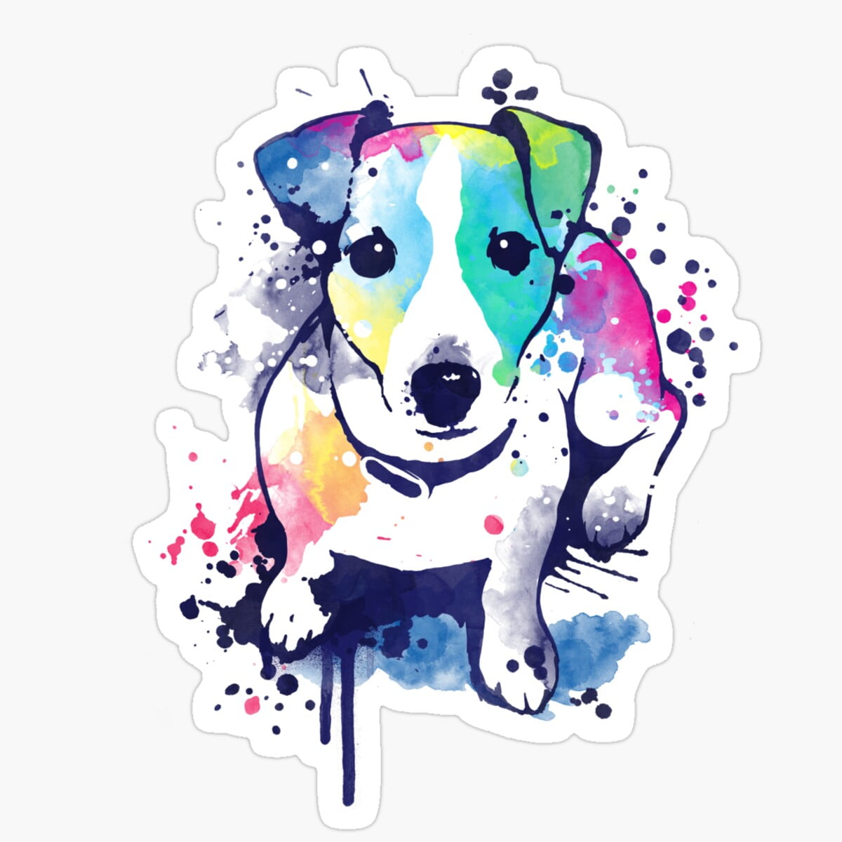 Kira Sticker - Watercolor Jack Russell Terrier Sticker, Funny ...
