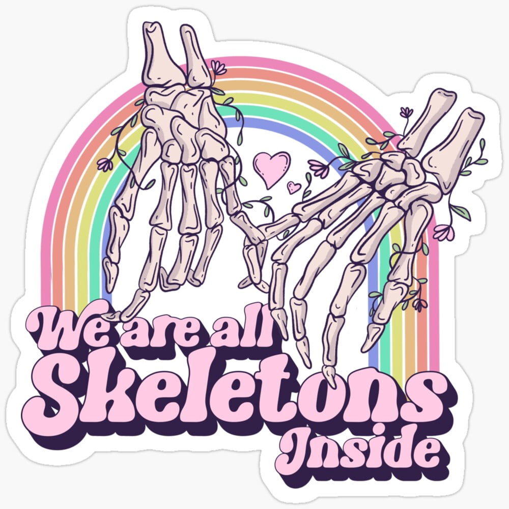 Kira Sticker - We Are All Skeletons Inside - Phone Stickers, Waterproof ...