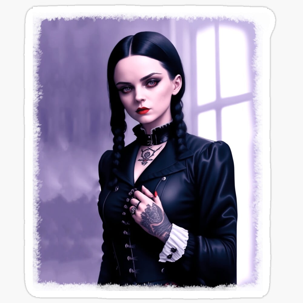 Kira Sticker - Wednesday Addams Dance Grunge Cyberpunk Purple Gift For ...
