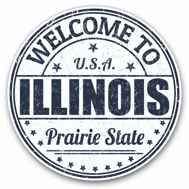 Kira Sticker With Welcome To Illinois Usa America Cool Gift Decorative ...