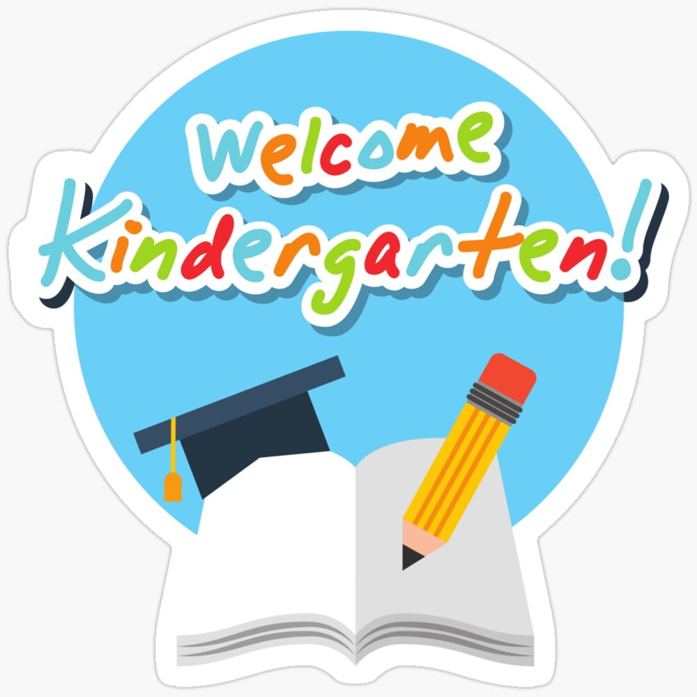 Kira Sticker With Welcome Kindergarten - Kids Back To School Decorative ...