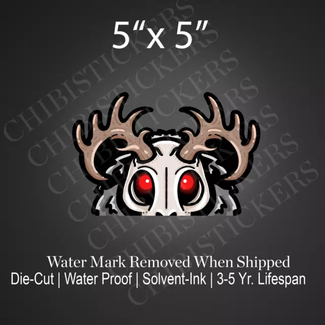 Kira Sticker With Wendigo Horror Themed Peeker Antler Horn Skull Vinyl ...
