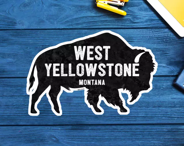 Kira Sticker With West Yellowstone National Park Decal Bison Montana ...