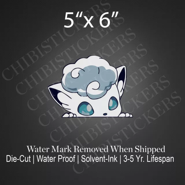 Kira Sticker With White Vulpix Rare Pokemn Arceus Tcg Alolan Car Peeker ...