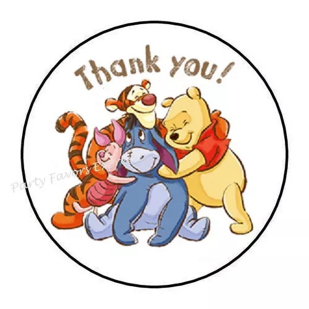 Kira Sticker With Winnie The Pooh And Friends Thank Youfavor Decorative ...