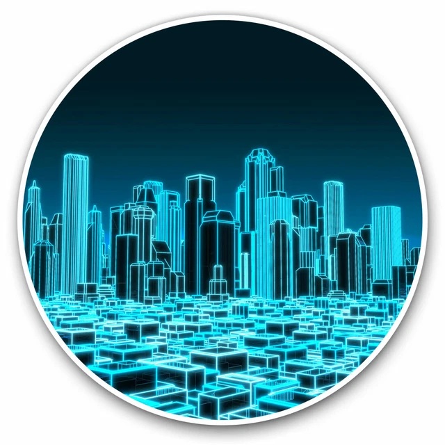 Kira Sticker With 3D Holographic City Urban Cool Gift Decorative Laptop ...