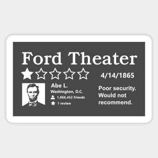 Kira Sticker With Abe Lincoln Ford Theater Review Decorative Laptop ...