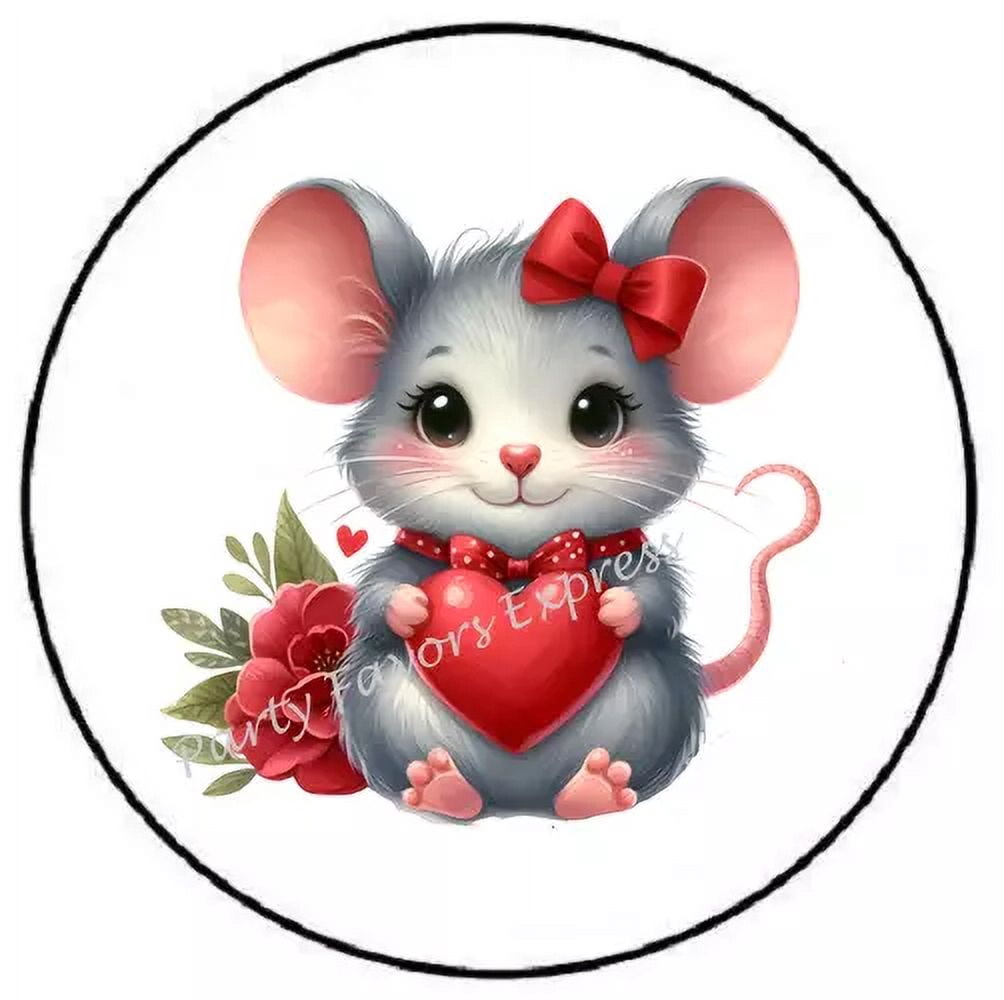 Kira Sticker With Adorable Mouse Heart Valentines Day Decorative Laptop ...