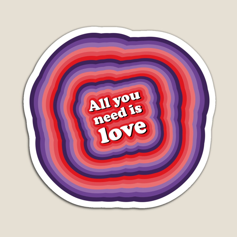 Kira Sticker With All You Need Is Love Retro Sticker Decorative Laptop ...