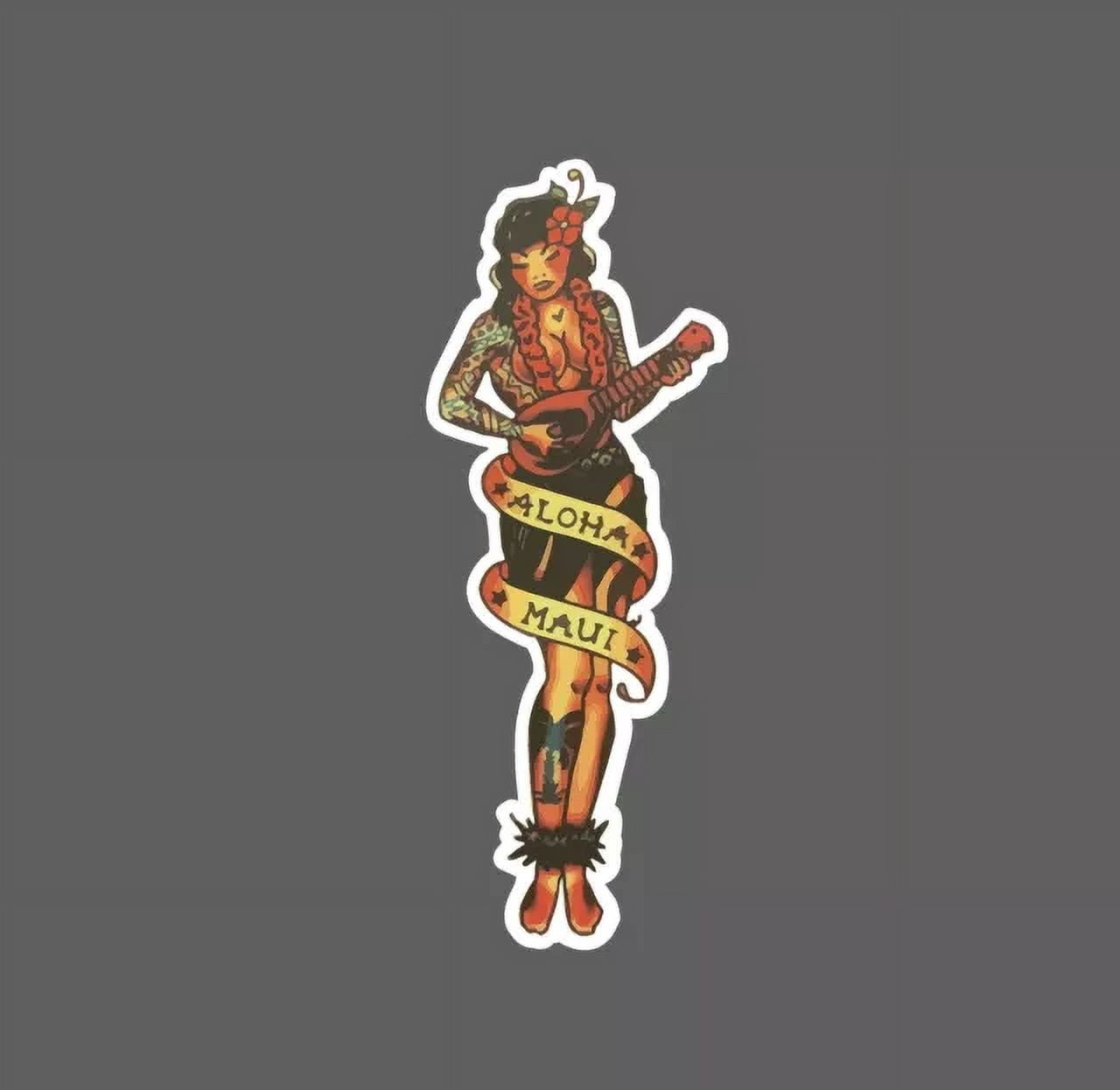 Kira Sticker With Aloha Maui Hula Girl Decorative Laptop, Phone ...