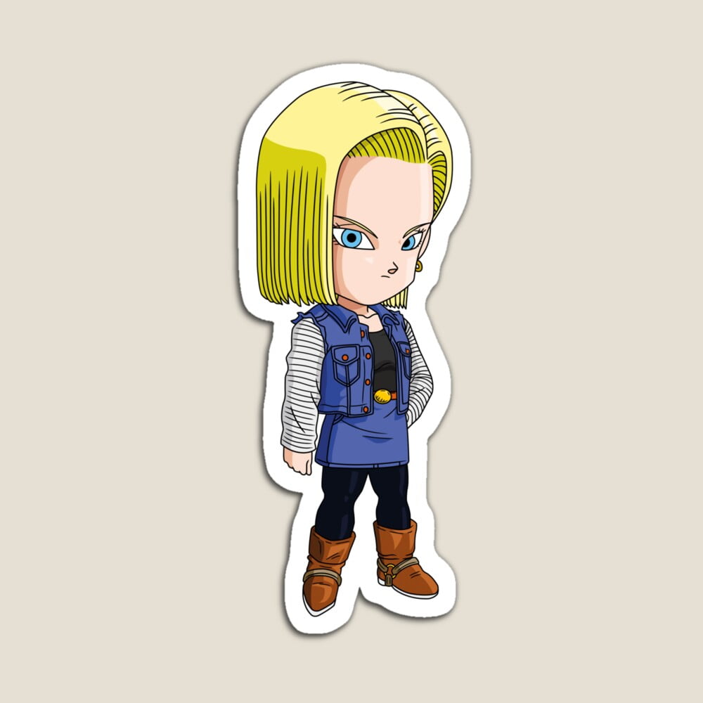Kira Sticker With Android 18 Chibi Decorative Laptop, Phone Stickers, Waterproof Decals Water ...