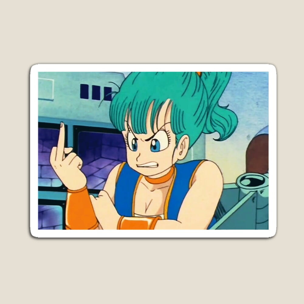 Kira Sticker With Angry Bulma Classic Decorative Laptop, Phone Stickers ...