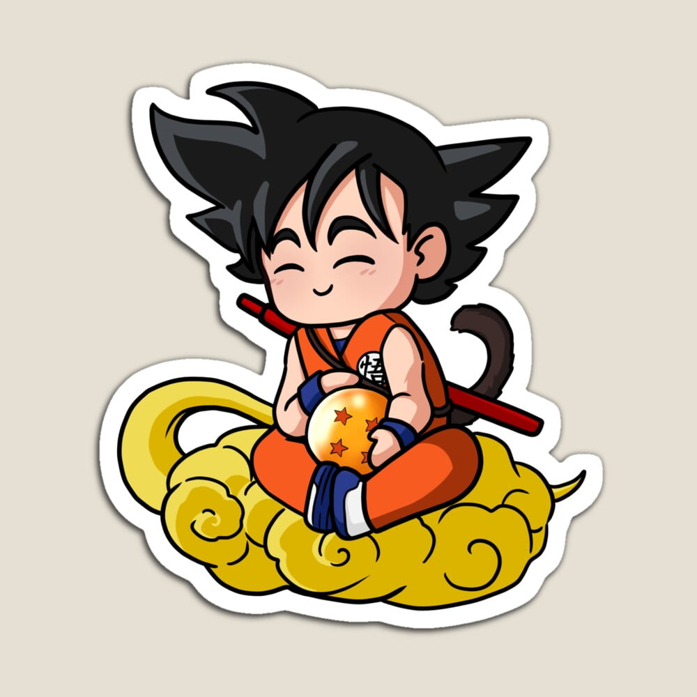 Kira Sticker With Anime Dbz Goku Chibi Decorative Laptop, Phone ...