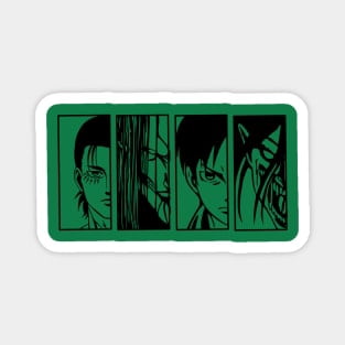 Kira Sticker With Attack On Titan Eren Forms Decorative Laptop, Phone ...