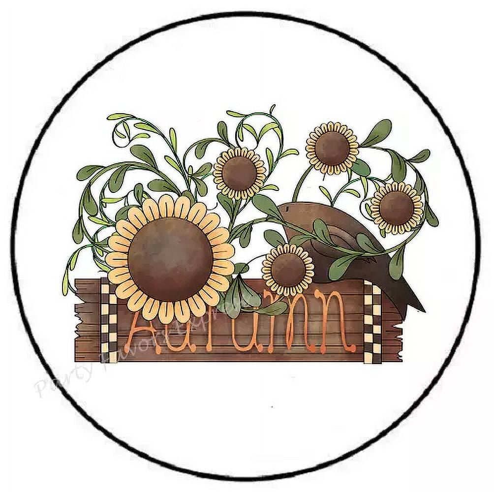 Kira Sticker With Autumn Sunflower Crow Decorative Laptop, Phone ...