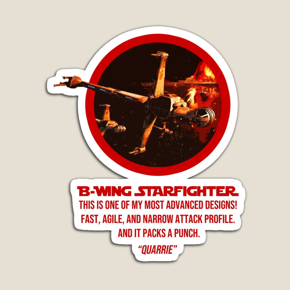 Kira Sticker With B-Wing Sticker Decorative Laptop, Phone Stickers ...