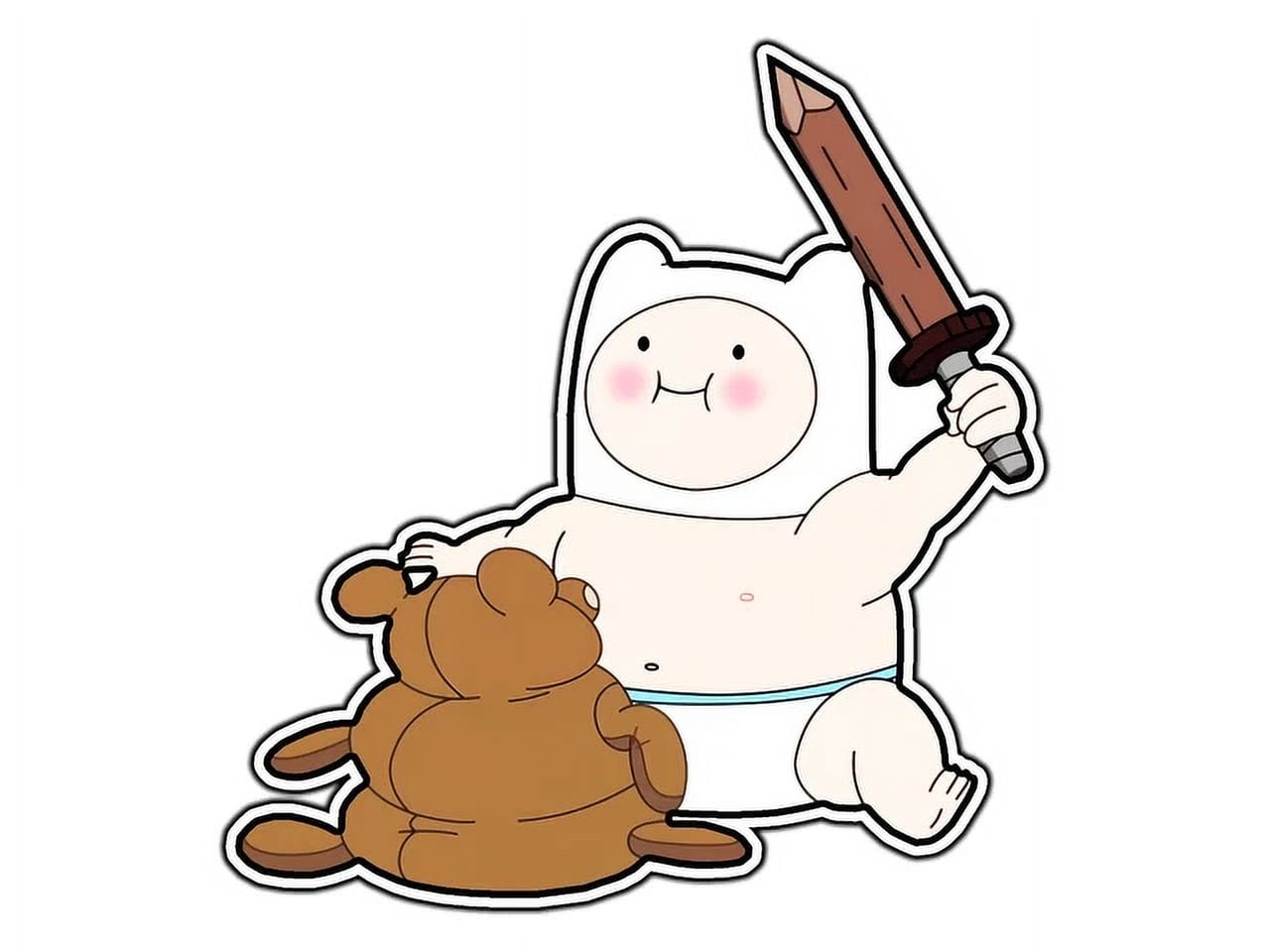 Kira Sticker With Baby Finn Holding Sword Decorative Laptop, Phone ...