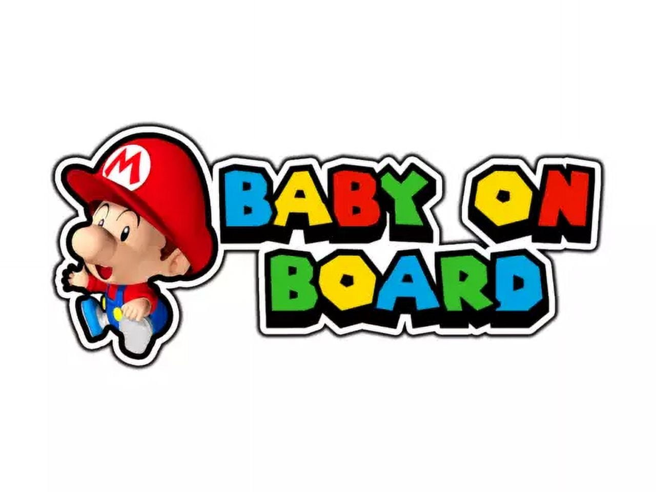 Kira Sticker With Baby Mario Baby On Board Car Decorative Laptop, Phone ...