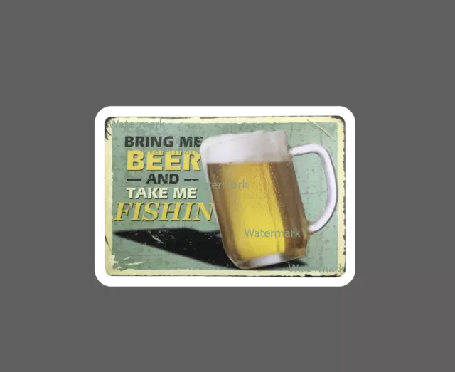 Kira Sticker With Beer And Fishing Brew Waterproof Decorative Laptop ...