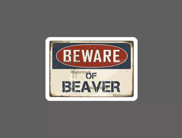 Kira Sticker With Beware Of Beaver Caution Decorative Laptop, Phone ...