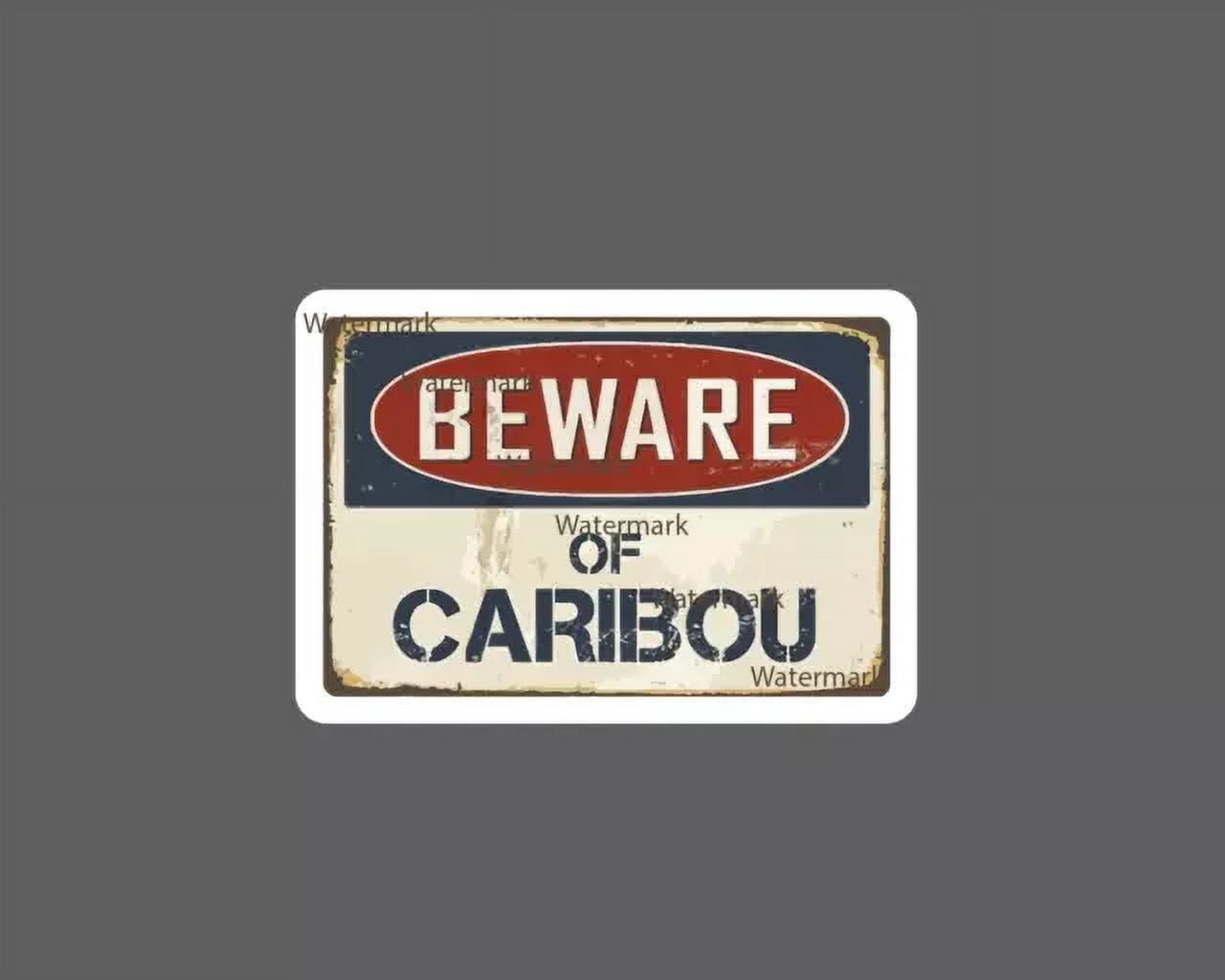 Kira Sticker With Beware Of Caribou Warning Caution Decorative Laptop ...