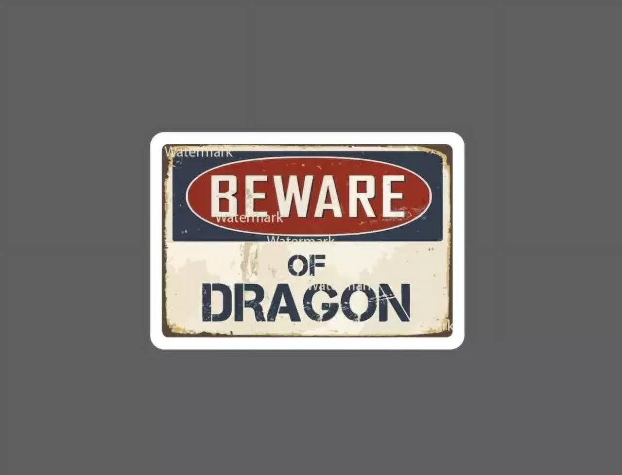 Kira Sticker With Beware Of Dragon Caution Warning Decorative Laptop ...