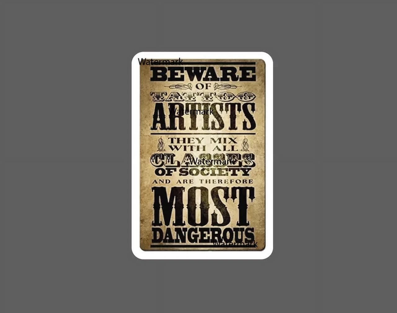 Kira Sticker With Beware Tattoo Artist Danger Decorative Laptop, Phone ...