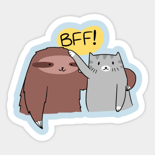 Kira Sticker With Bff! Sloth And Cat Decorative Laptop, Phone Stickers ...