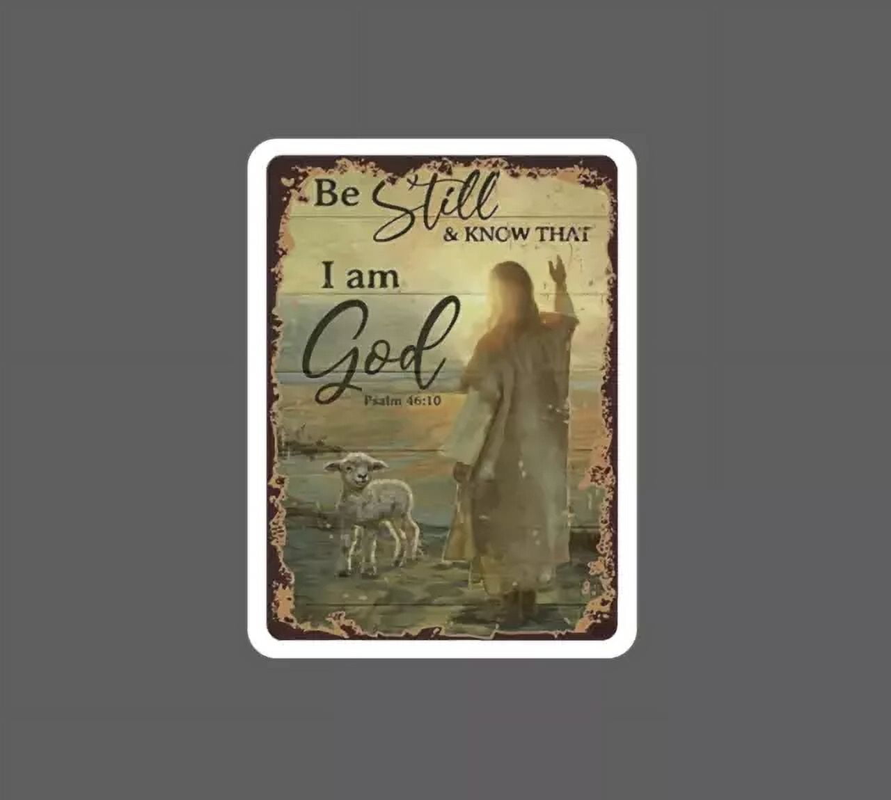 Kira Sticker With Bible Verse Jesus Psalm 46:10 God Decorative Laptop ...