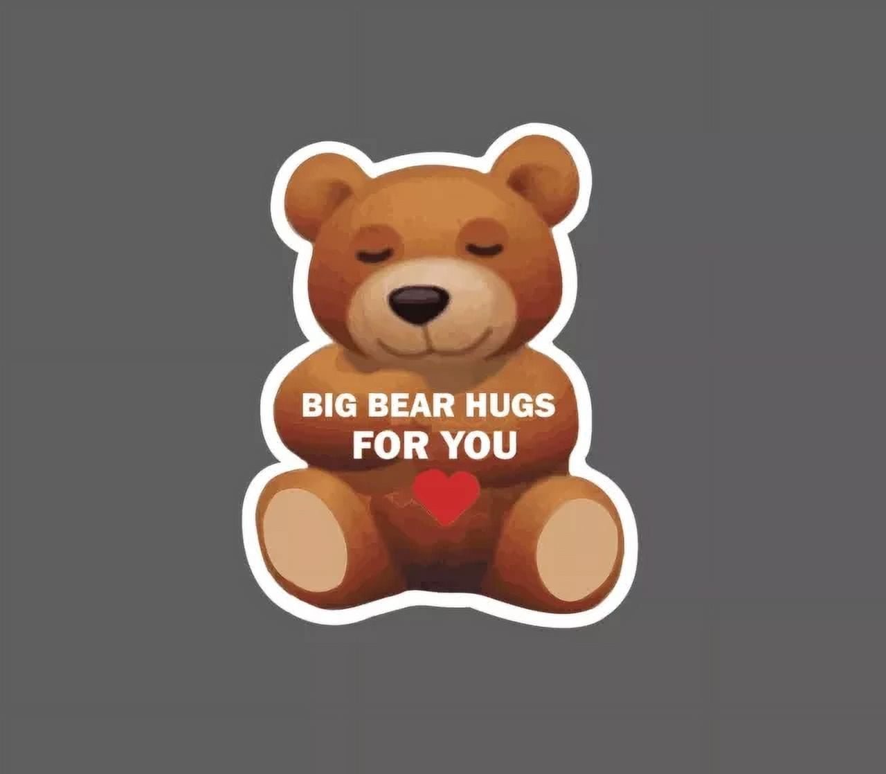 Kira Sticker With Big Bear Hug Comfort Decorative Laptop, Phone ...